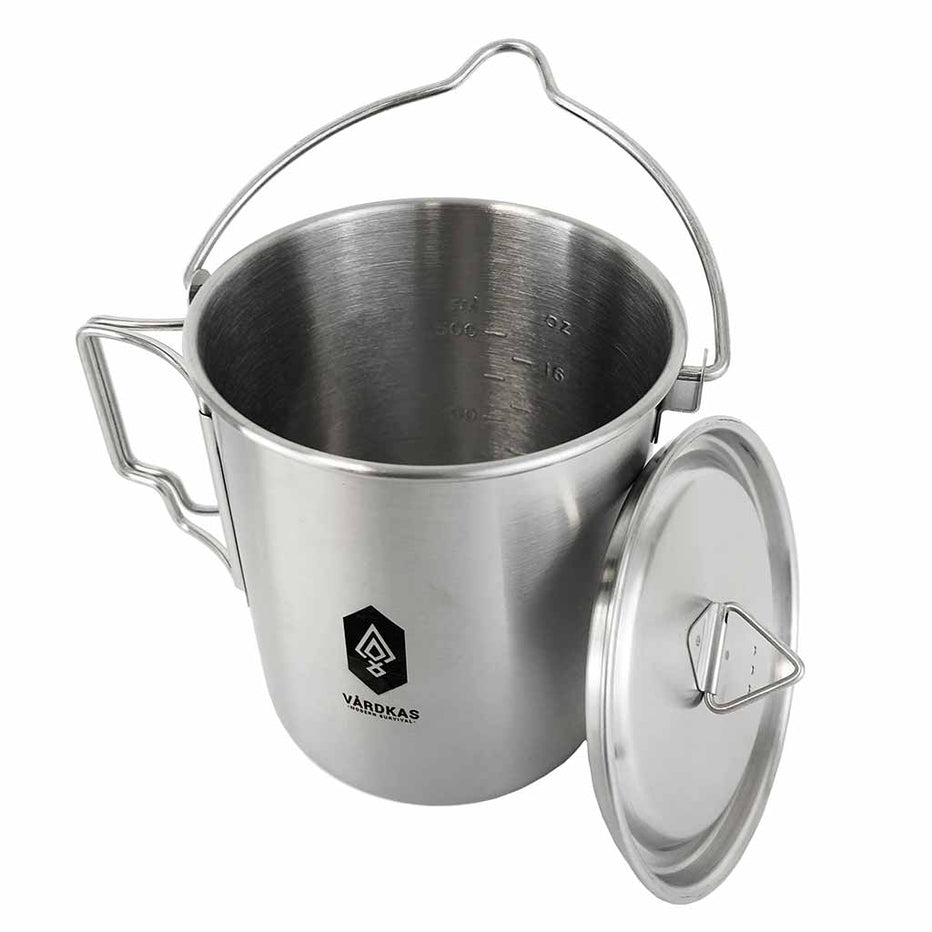Stainless Steel Bush Pot (750ml) – Borderland Bushcraft