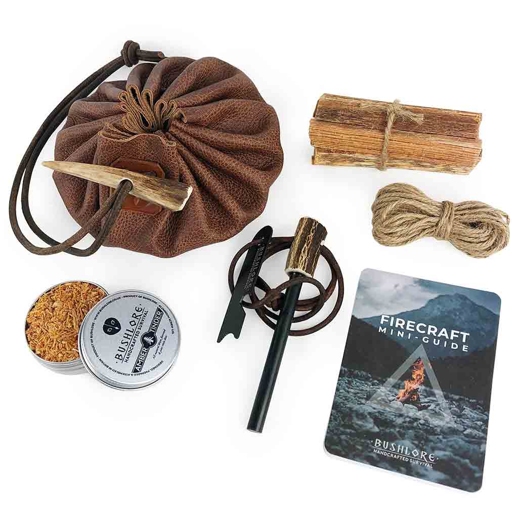 Journeyman Leather Pouch Tinder Kit – Borderland Bushcraft