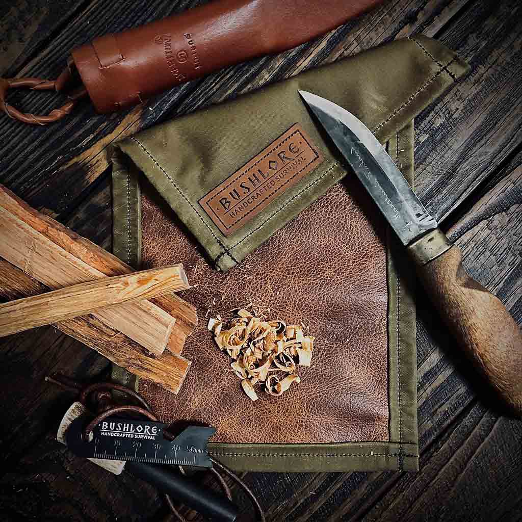 Leather & Canvas Work Mat – Borderland Bushcraft
